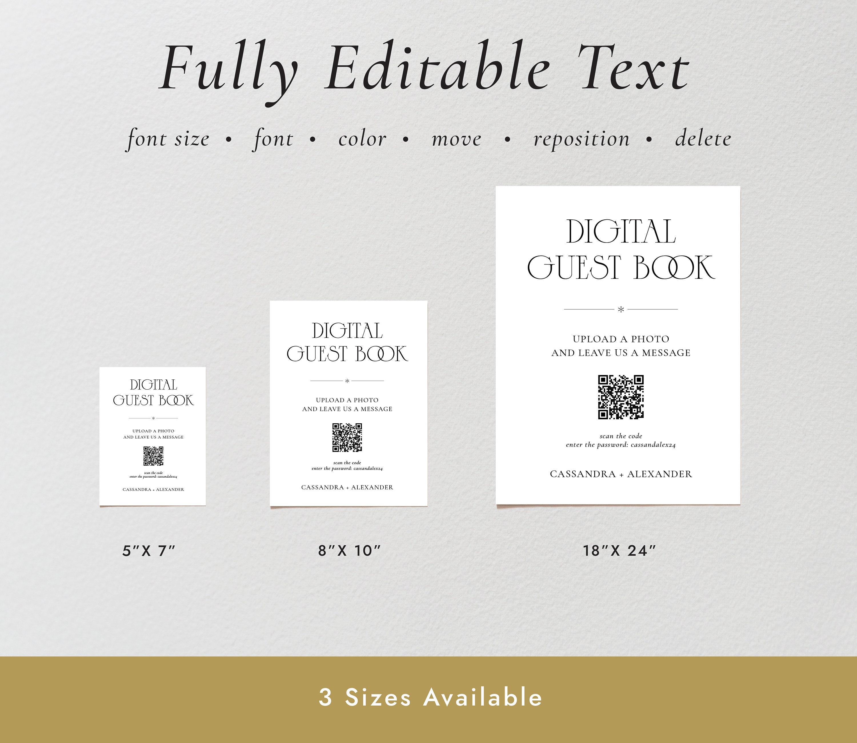 Digital Guest Book Sign, QR Code Guest Book, Online Message, Guest ...