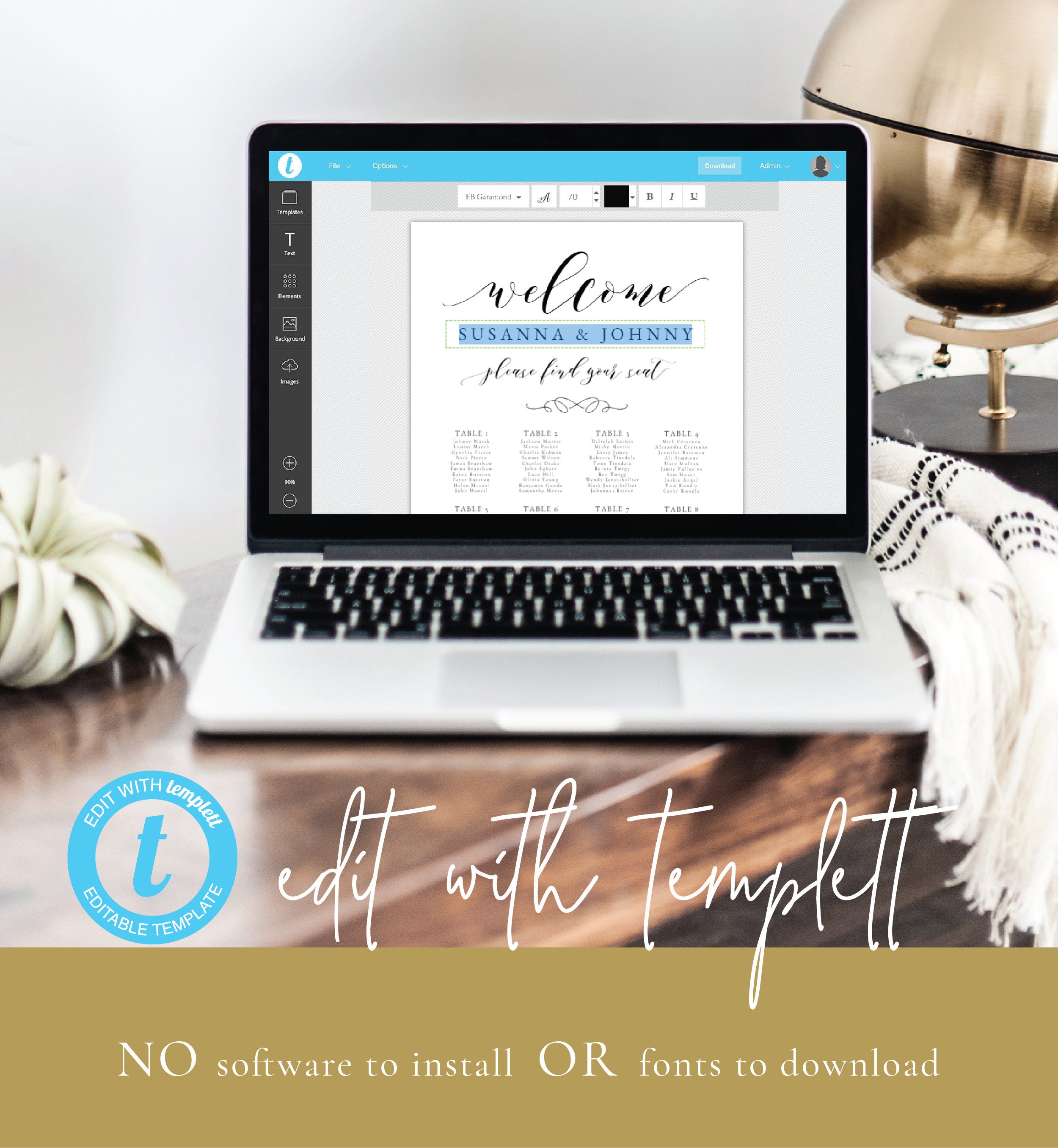 Welcome Seating Chart Table Allocation Printable Seating | Etsy