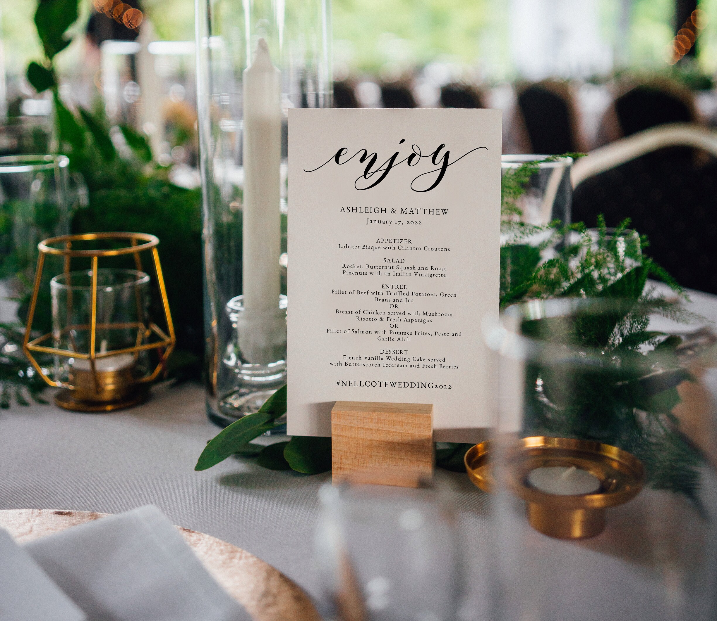 Wedding Menu-reception Card-printable Menu-templett Menu-diy | Etsy