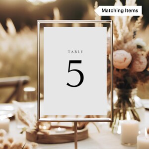 Wedding Chair Tag, Classic Minimalist Ceremony Seating Template, Chair ...