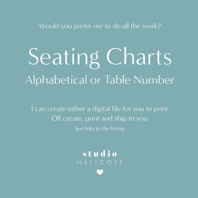 Gold Monogram Seating Chart - Alphabetical Seating Sign, Studio ...
