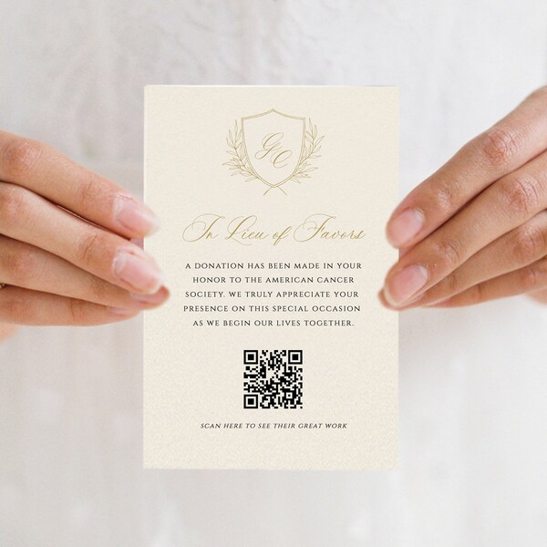 Donation Favor Tag - Etsy