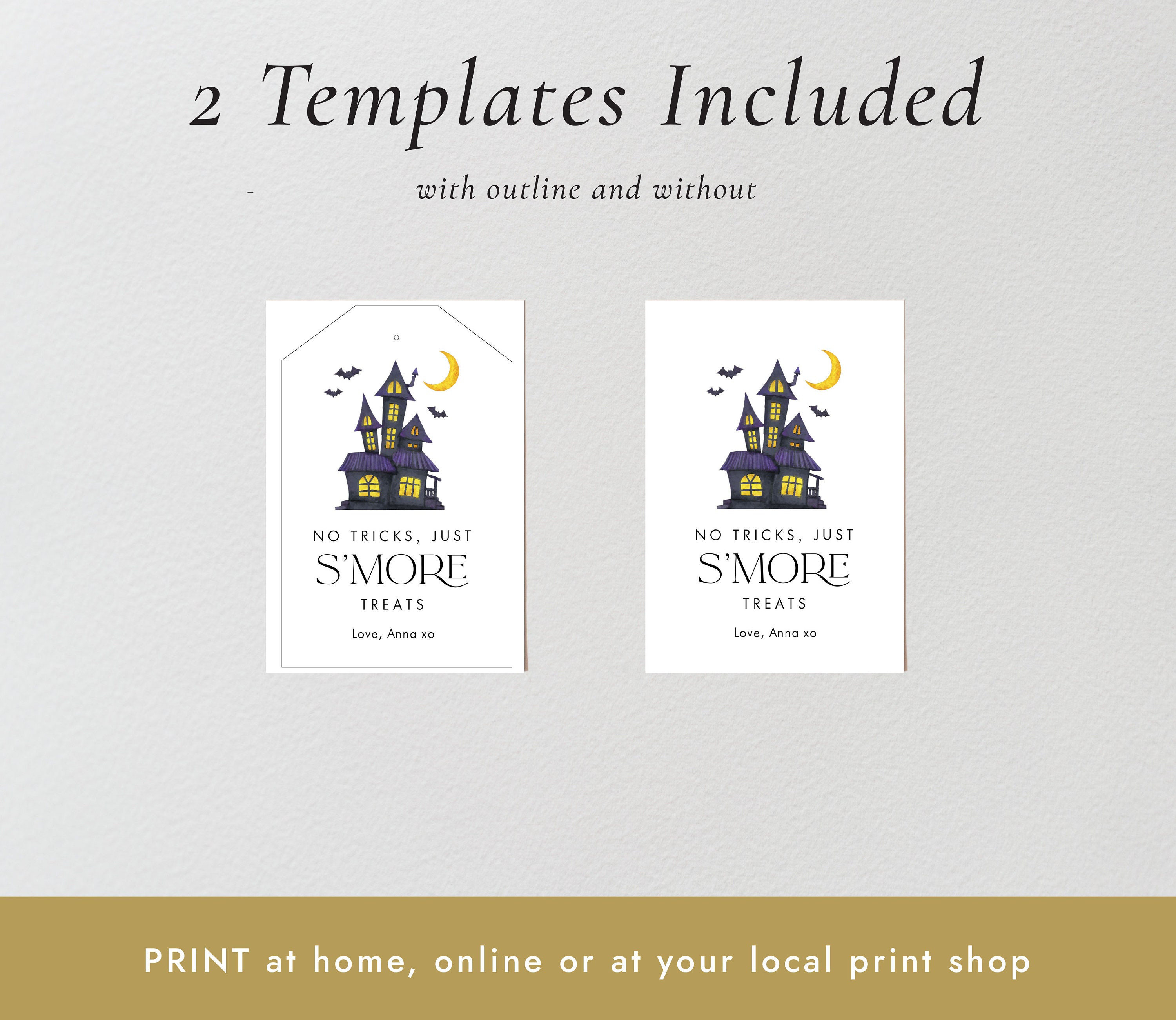 Halloween S'more Gift Tags No Tricks Just S'more | Etsy