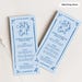 Whimsical Blue Wedding Chair Tag, Ceremony Seating Template, Hand ...