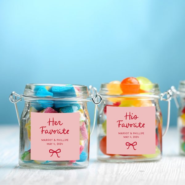 His and Hers Wedding Favour Stickers - Etsy