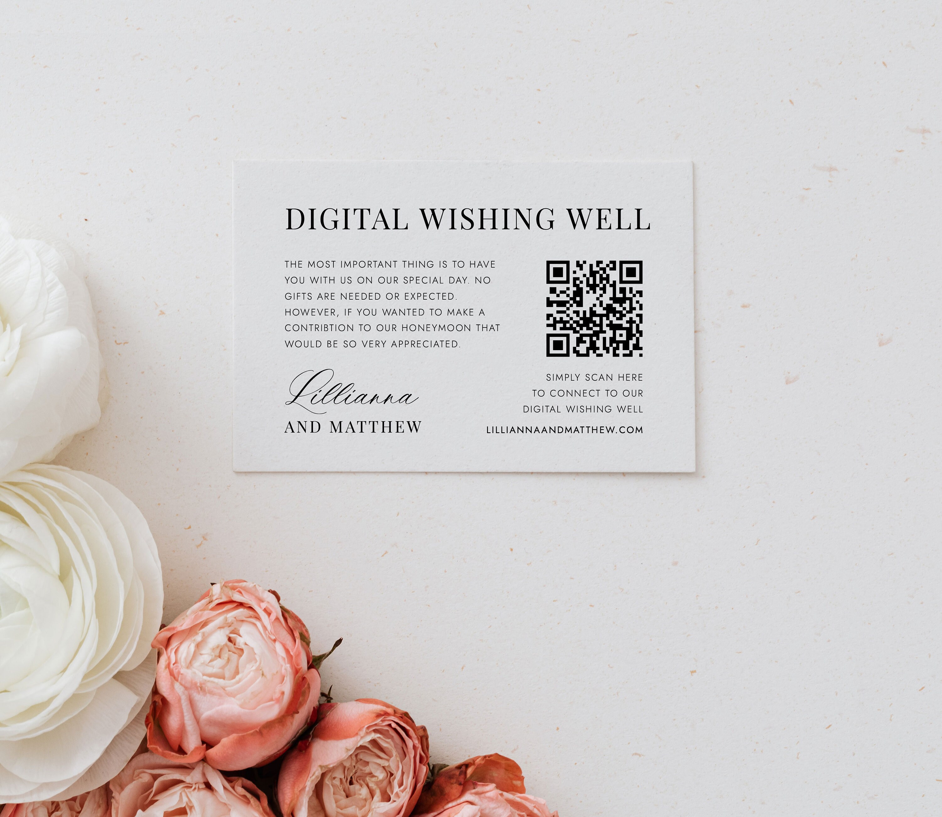 Digital Wishing Well Card Honeymoon Fund Card QR Code Cash - Etsy