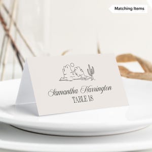 Western Chic Table Numbers Template, Reception Number Signs, Desert ...