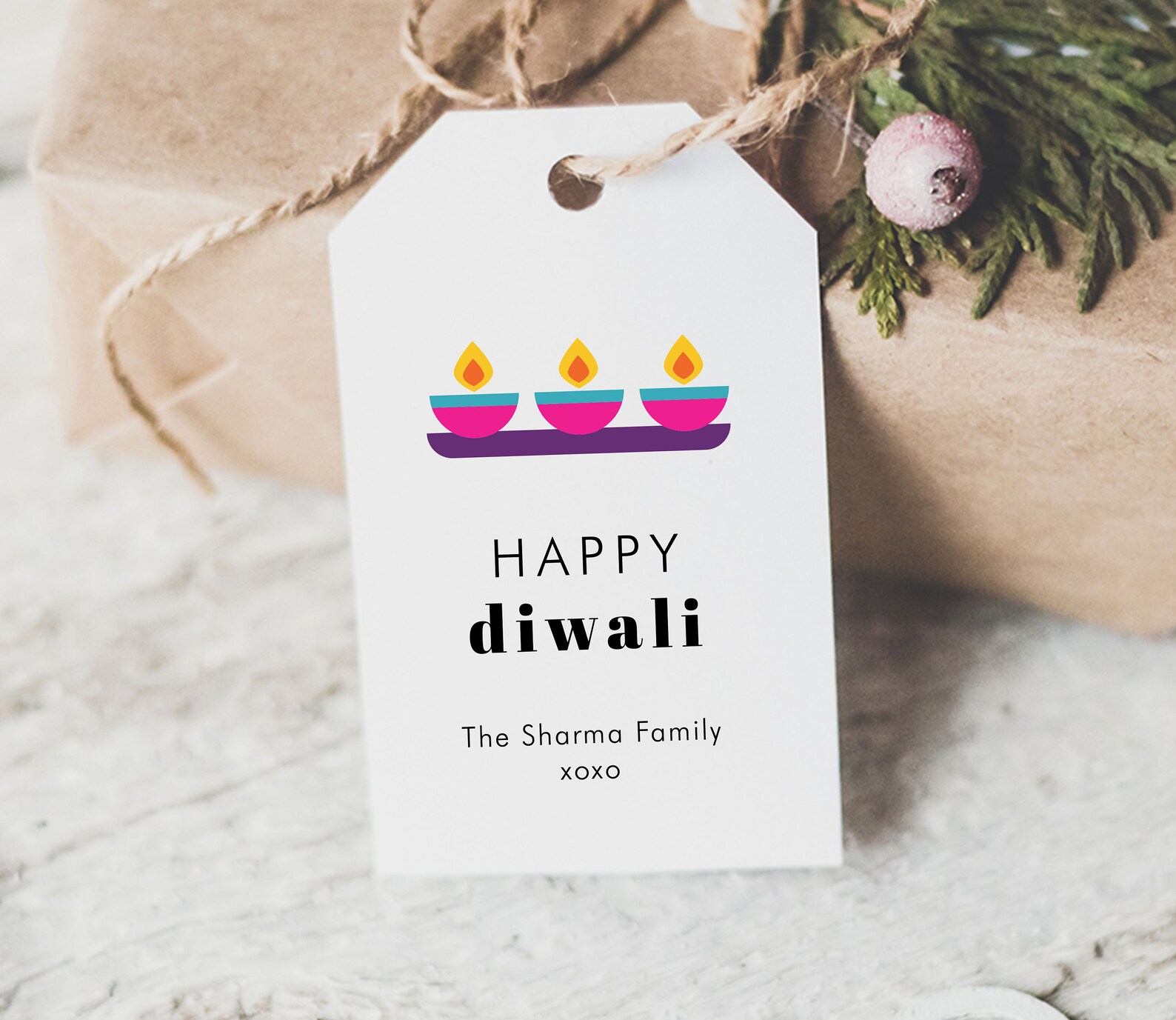 Printable Diwali Gift Tags, Deepawali Gift Tags, Indian Festival of ...