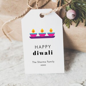 Printable Diwali Gift Tags, Deepawali Gift Tags, Indian Festival of ...