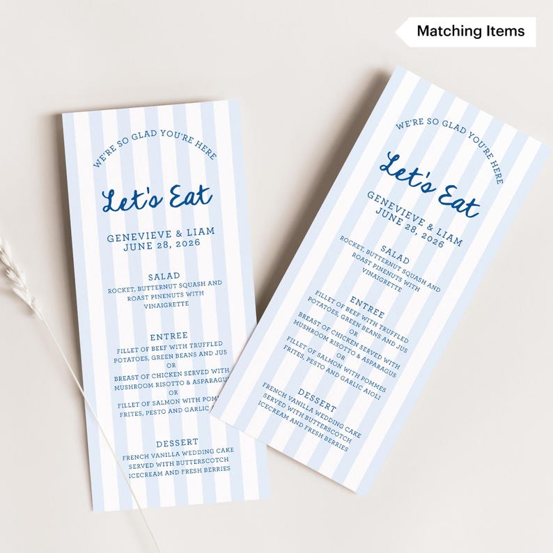 Striped Table Numbers Template, Reception Number Signs, Preppy Stripes ...
