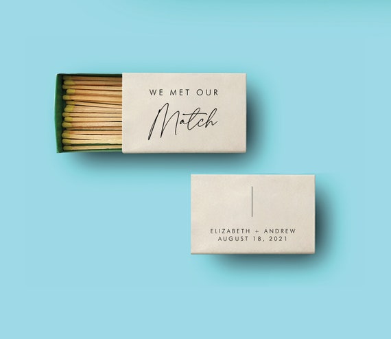 We Met Our Match Matchbox Template the Perfect Match | Etsy