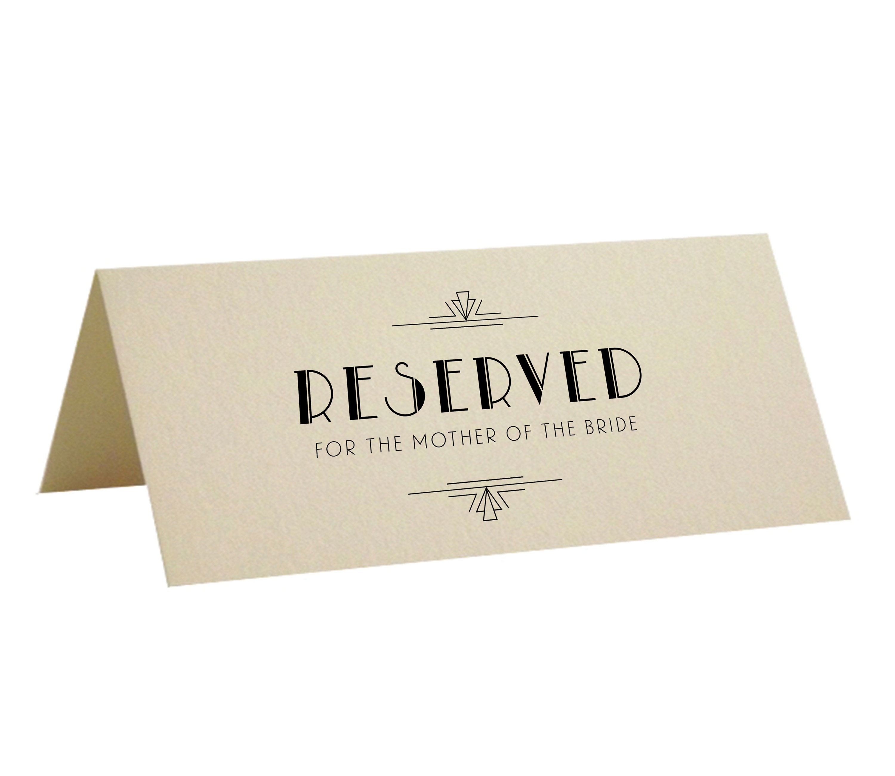 Art Deco Reserved Chair Sign Template Gatsby Wedding Reserved | Etsy