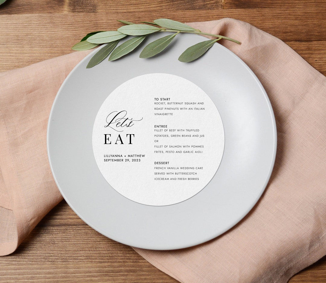 Round Menu, Let's Eat Menu, Circular Menu, Unique Round Menu Template ...