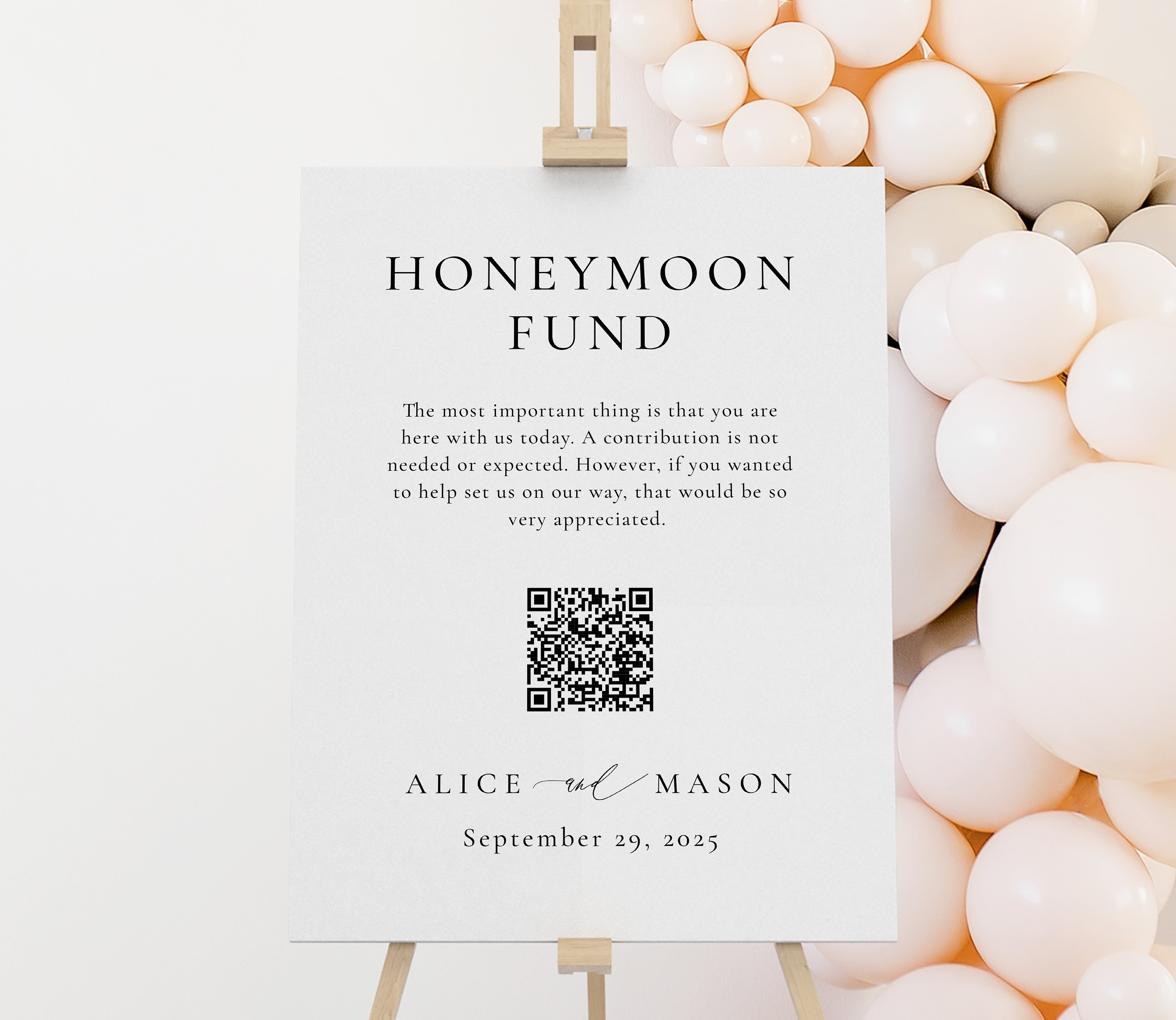 Honeymoon Fund Sign Venmo Sign Digital Wishing Well Wedding - Etsy