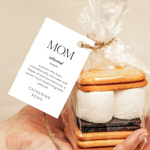 Modern Luxe Mother Definition Gift Tag, Mom Gift Tag, Happy Mother's ...