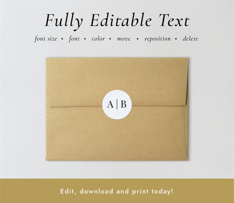 Envelope Seal Stickers, Monogram Seal, Personalized Envelope Seals ...
