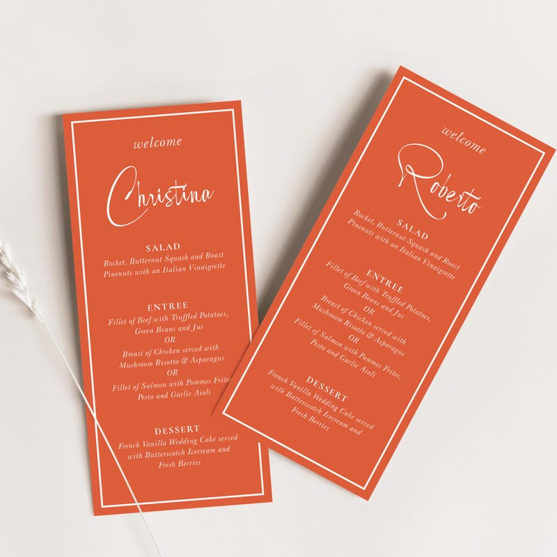 Hand Lettered Menu - Etsy