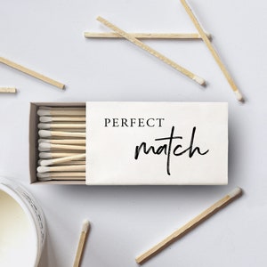 The Perfect Match Printable Template, Customized Matchbox Wedding Favor ...