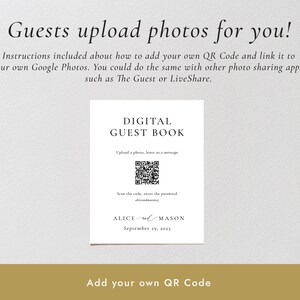 Digital Guest Book Sign, Classic Minimalist QR Code Guest Book, Online ...