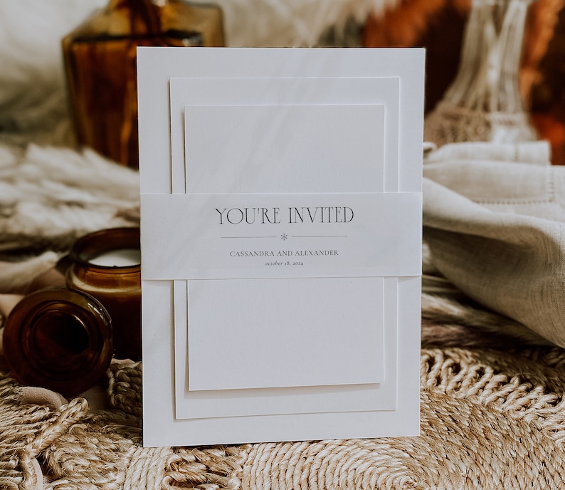 Belly Band for Wedding Invitations-printable Belly Band-instant ...