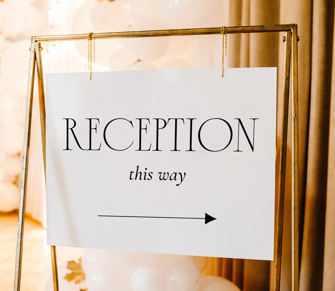 Reception This Way Sign Luxury Vintage Wedding Reception - Etsy