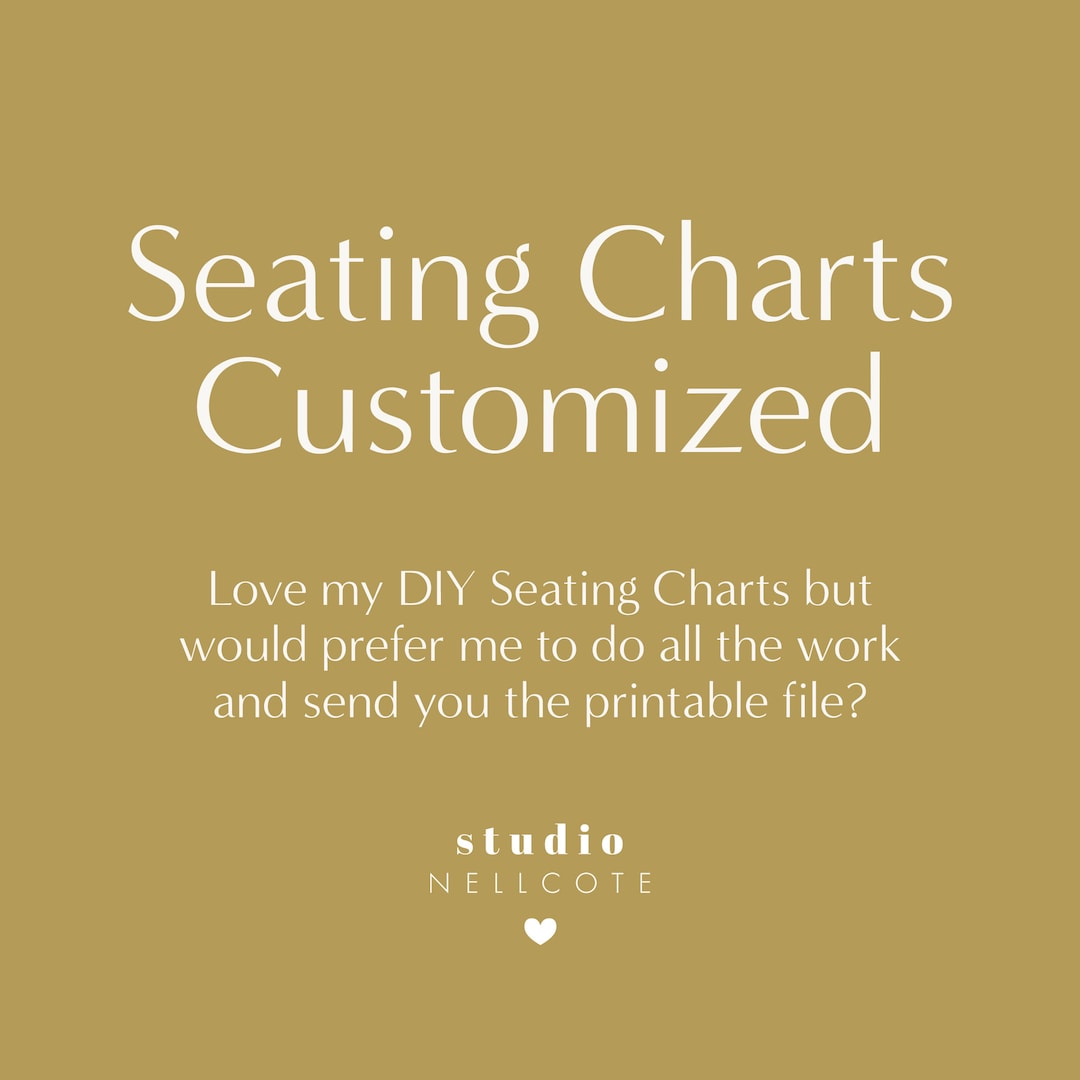 SEATING CHART Customized, I Do All the Work, Seating Plan, Alphabetical ...
