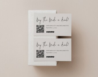 Buy the Bride a Drink QR Code Sticker Bachelorette Venmo - Etsy
