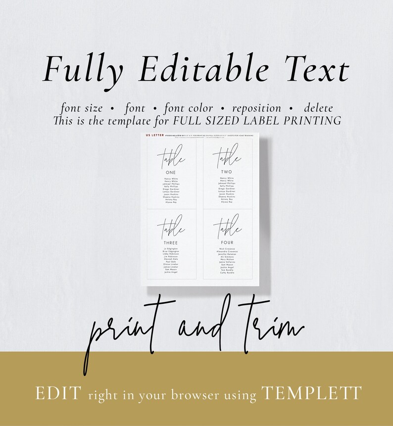 Minimalist Wine Label Seating Plan Wedding Table Label - Etsy