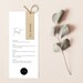 Minimalist Menu With Place Card Place Tag Menu, Modern Monogram, Menu and Place Card in One ...