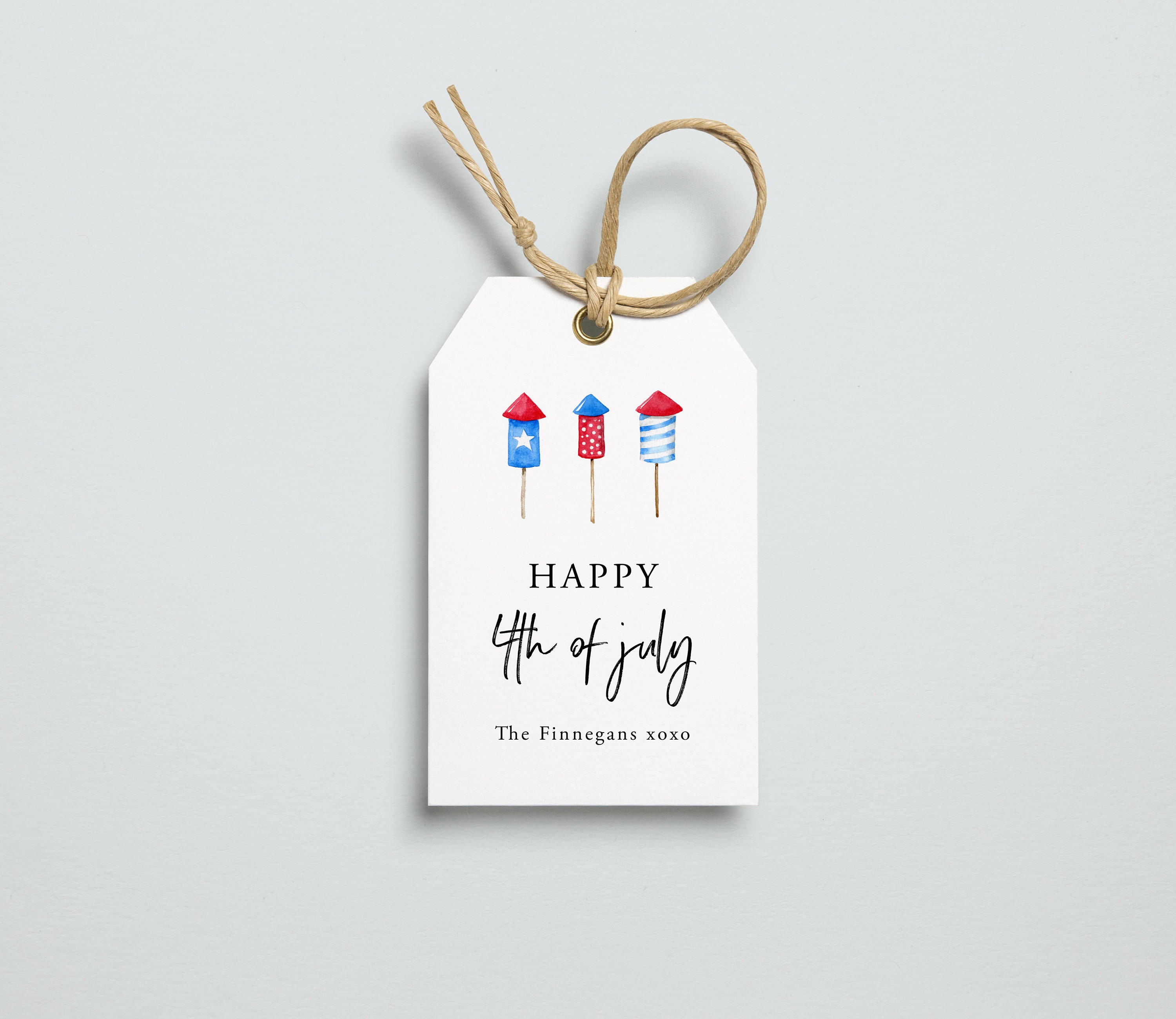 Happy 4th of July Fireworks Gift Tag Firecracker Tag Fourth - Etsy España