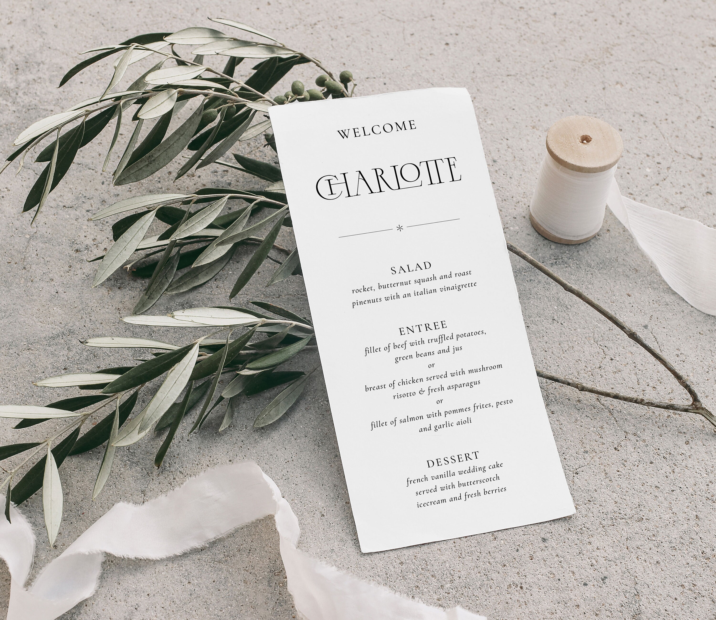 Luxury Guest Name Menu Template Let's Eat Menu Art Deco - Etsy