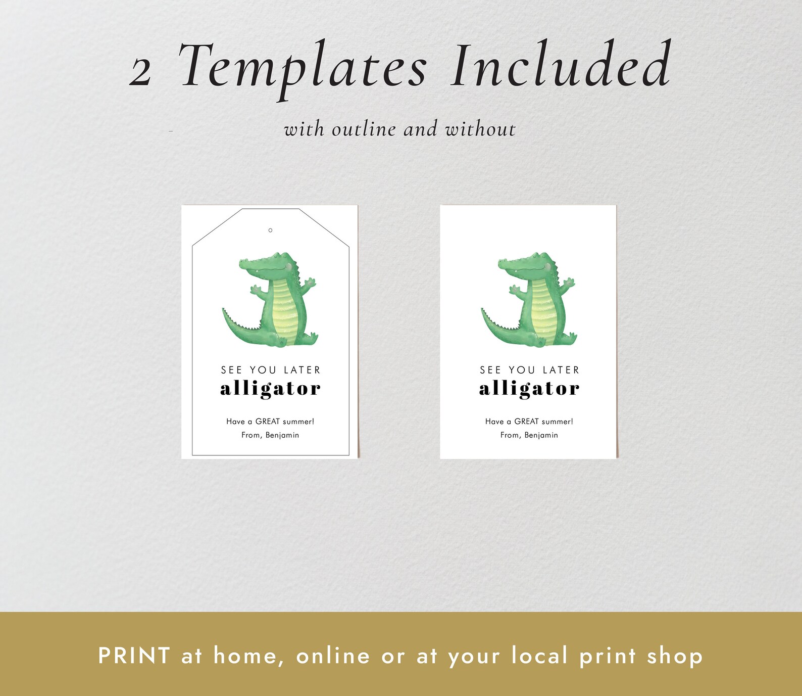 See You Later Alligator Gift Tags End of School Favor Tags - Etsy