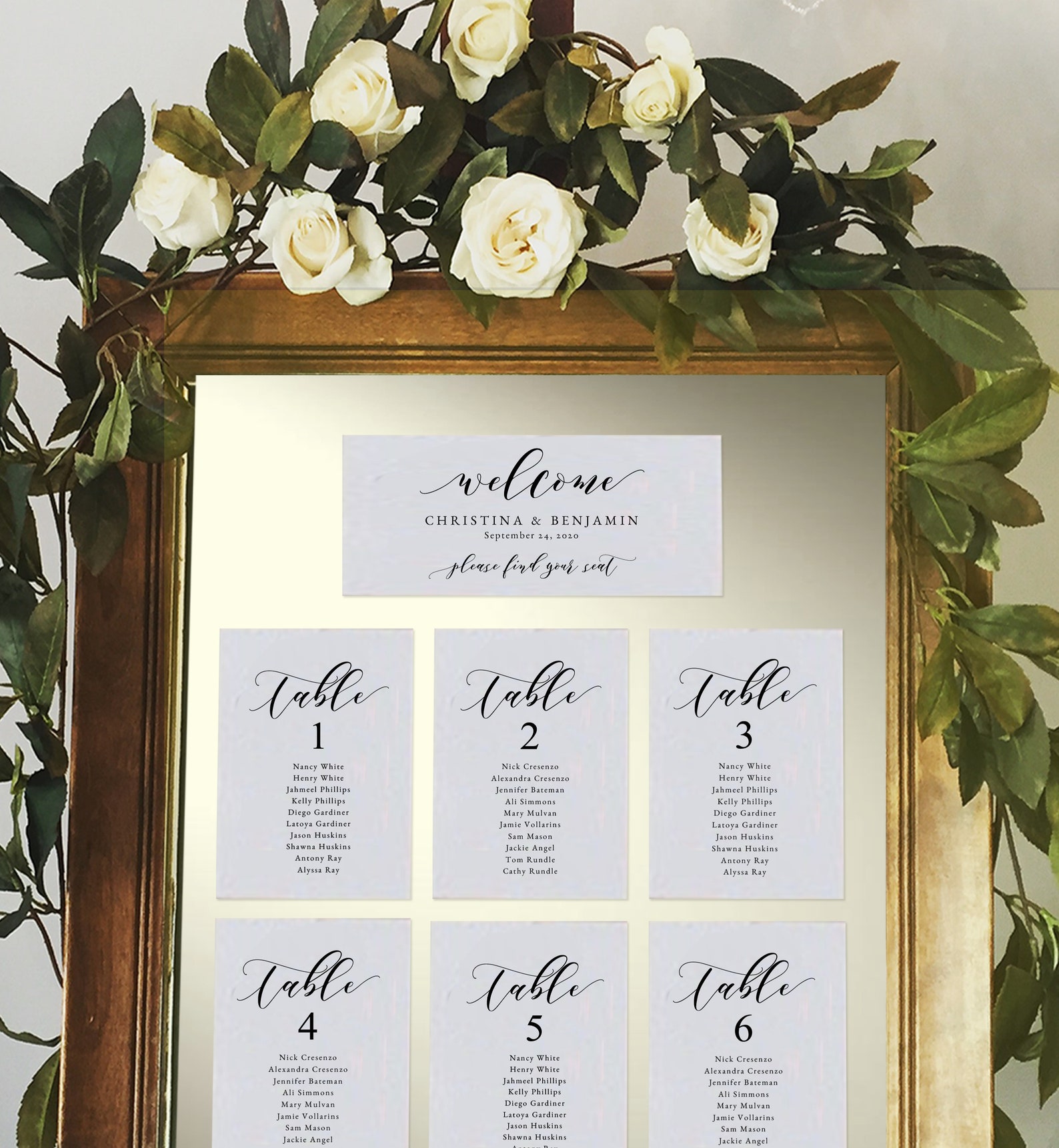Wedding Seating Chart Cards Seating Card Template - Etsy