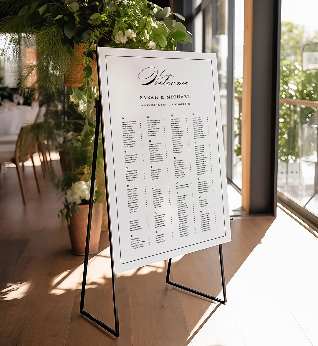 Alphabetical Seating Chart Template, Manhatten Seating Alphabetized ...