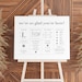 Infographic Wedding Sign, Unique Wedding Welcome, Fun Wedding Sign With ...