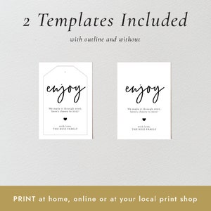 Modern Happy New Year Gift Tag Template NY 2022 Gift Tag - Etsy