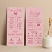 Bow Infographic Wedding Program, Whimsical Wedding Schedule & Icons ...