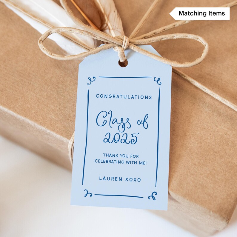 Whimsical Graduation Welcome Sign, Baby Blue Hand Drawn, DIY Template ...