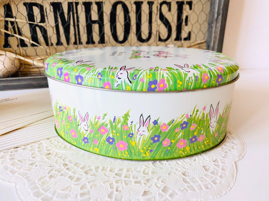 Vintage Sees Candy Easter Bunny Tin Box Made in England Mfg by Sees ...