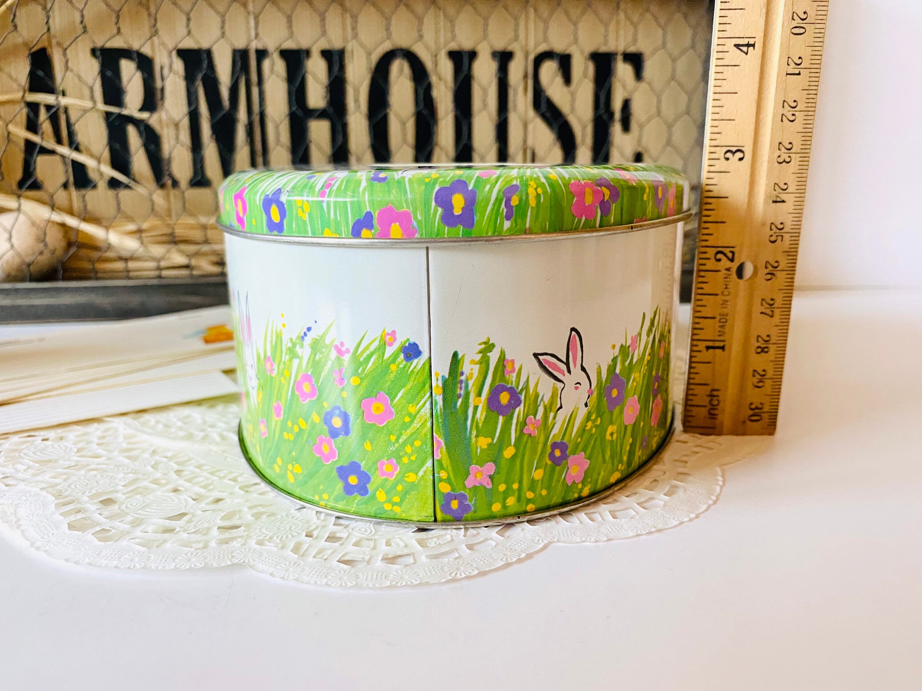 Vintage Sees Candy Easter Bunny Tin Box Made in England Mfg by Sees ...