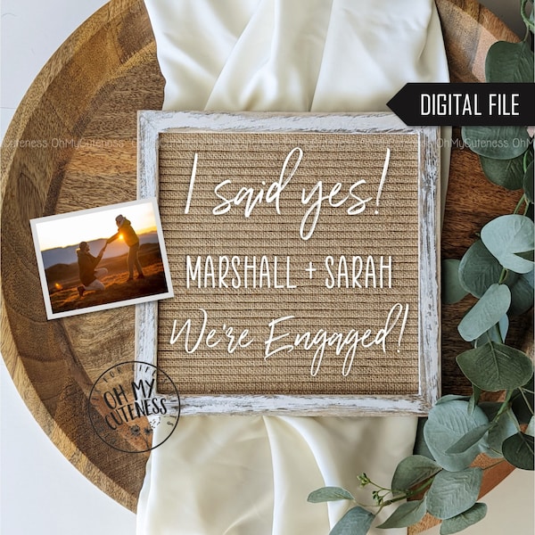I Said Yes Template - Etsy