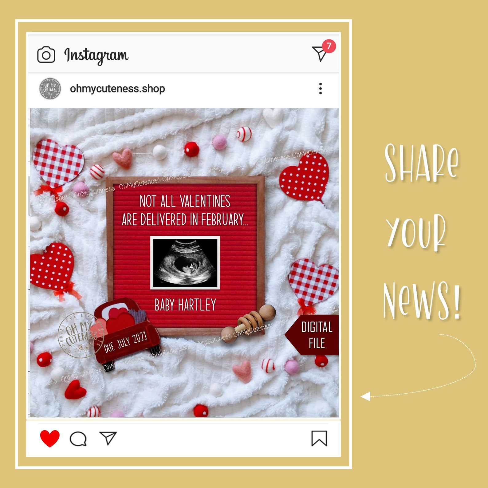 Not All Valentines Delivered in February Digital Pregnancy - Etsy