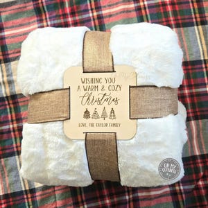 Wood Blanket Tag for Tying With Ribbon and Gifting | Personalized Gift ...