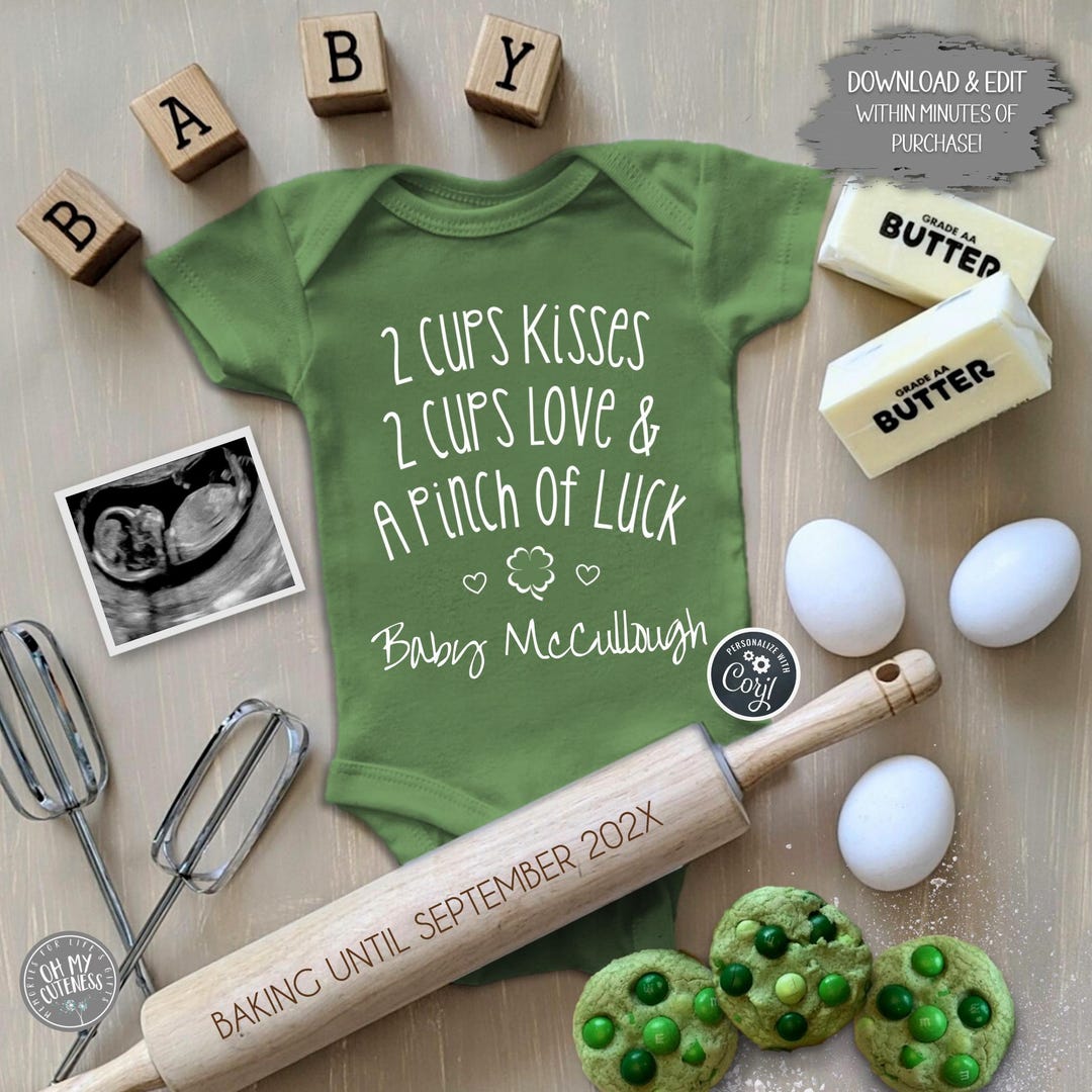 Pinch of Luck Instant Digital Pregnancy Announcement | St. Patrick Day ...
