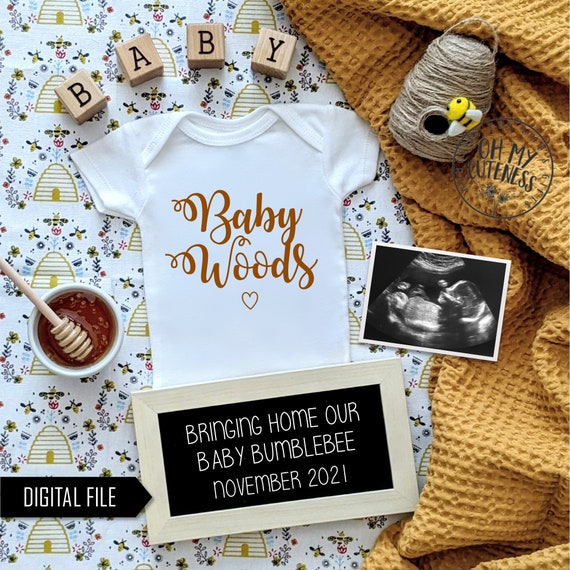 Bringing Home a Baby Bumblebee Digital Pregnancy Announcement | Etsy