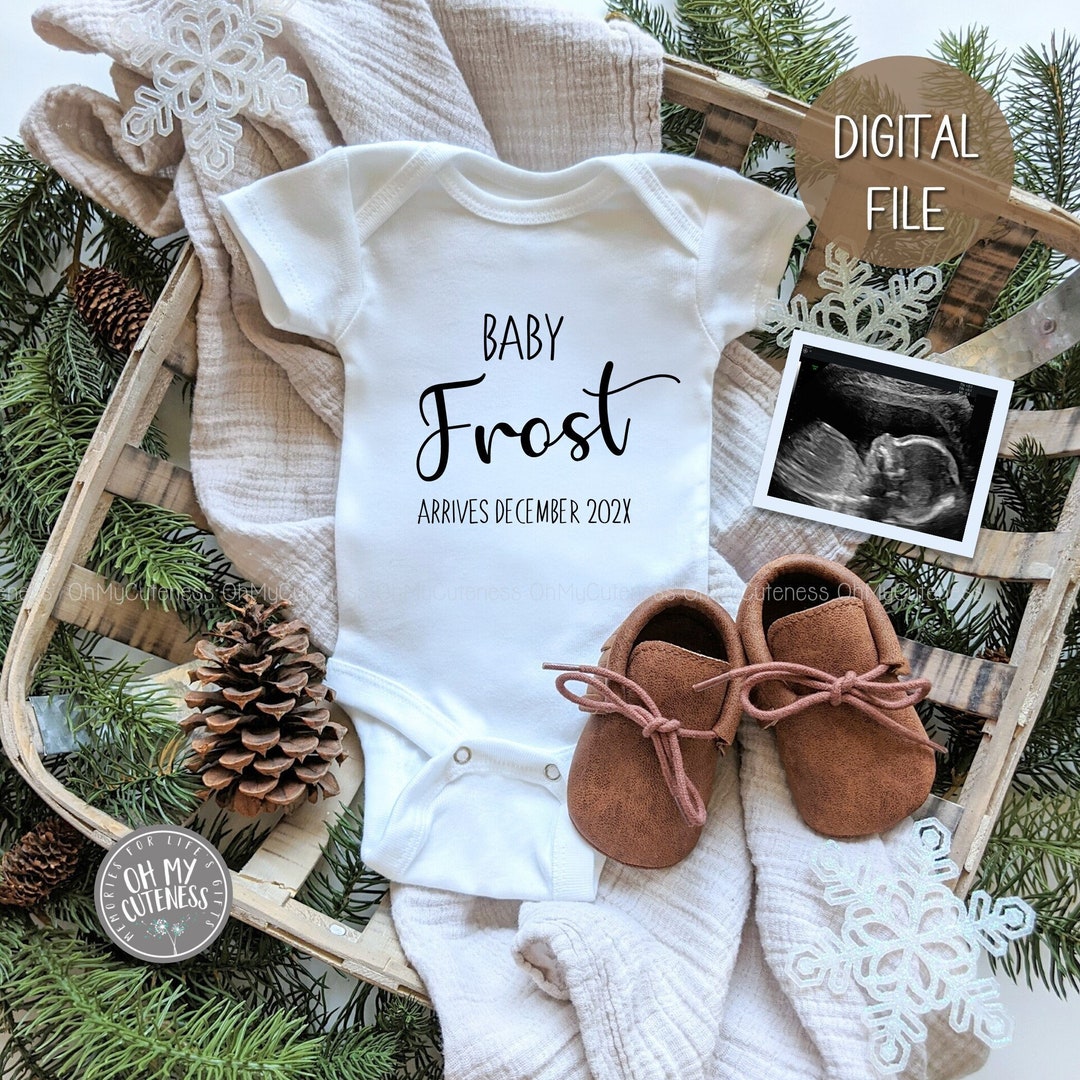 Winter Baby Digital Pregnancy Announcement | Snow and Pine Baby ...