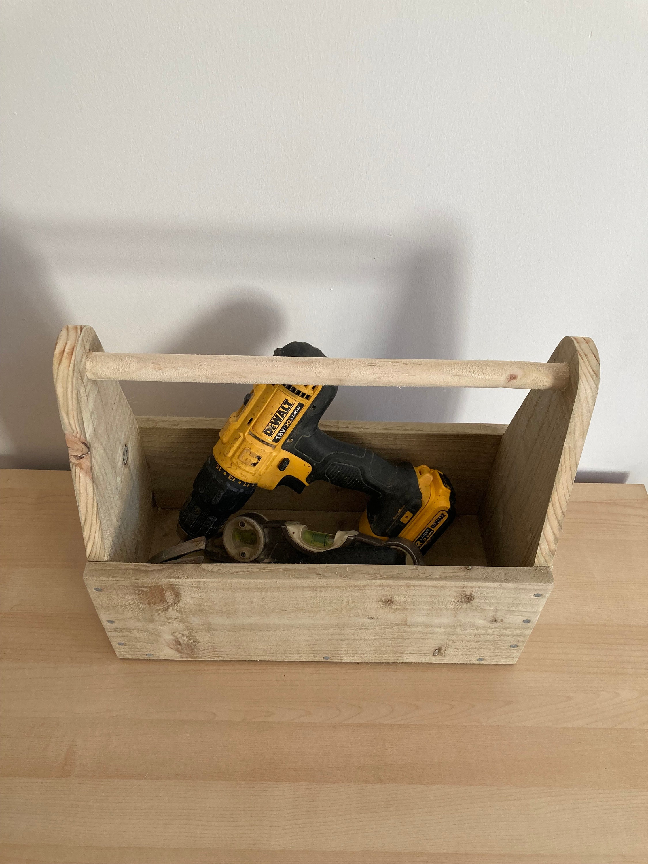 Wooden Tool Box Carrier Trug Tool Storage Garage/workshop - Etsy UK