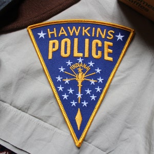Hawkins Police Stranger Things Embroidered Patch, Jim Hopper Cosplay ...