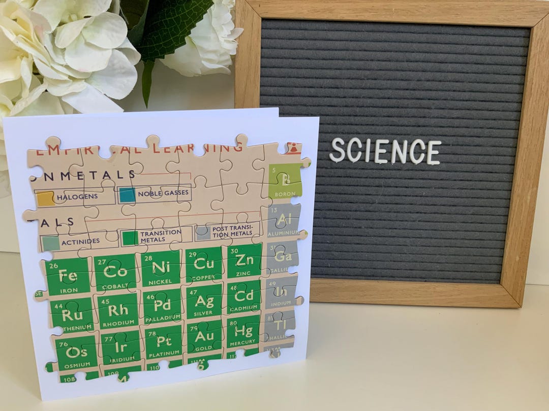 Periodic Table Card Science Card Jigsaw Puzzle Card Unique & Fun Card ...