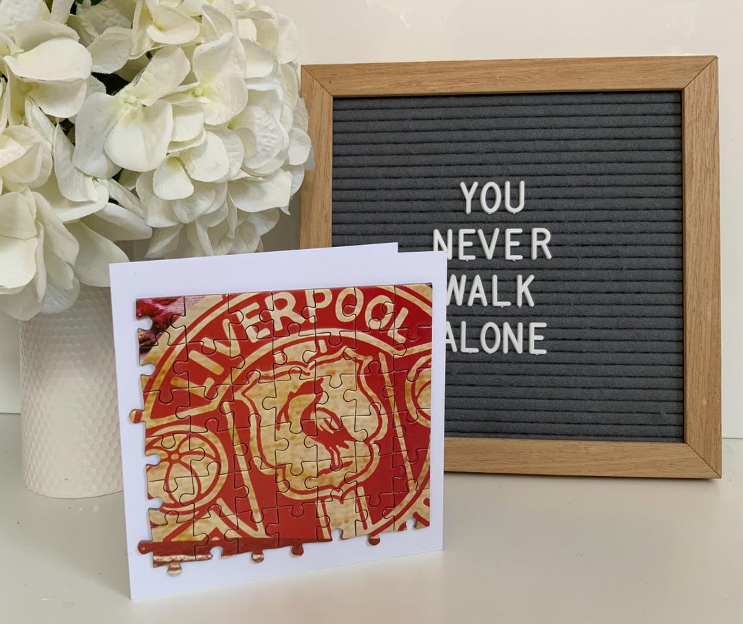 Vintage Liverpool FC Logo Design, Liverpool FC Greeting Card Football ...